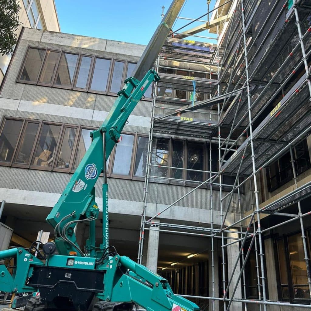 Using Mini Cranes for Glazing Work - Preston Hire